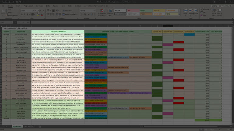 Structuring & Plotting Your Novel With Microsoft Excel - Andrew D. Connell